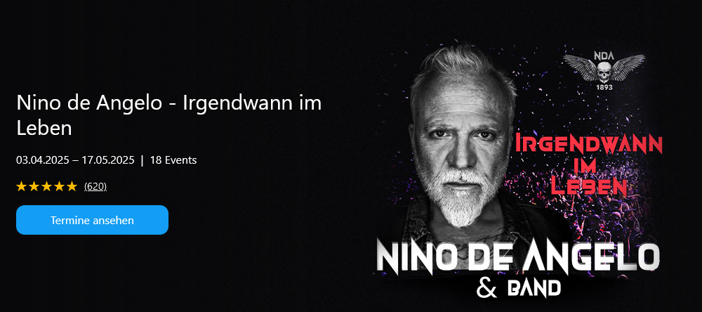 News von Nino de Angelo am 22.10.2024 – Nino de Angelo Fanseite